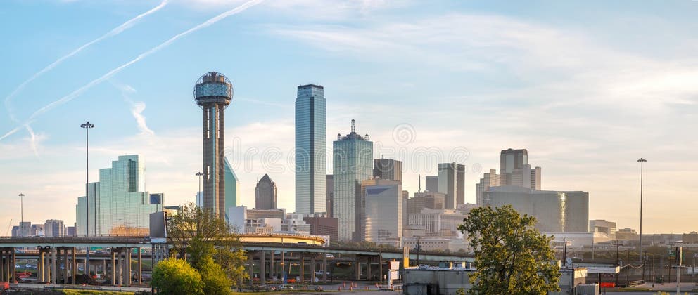 Panoramic Overview of Downtown Dallas Stock Photo - Image of america ...