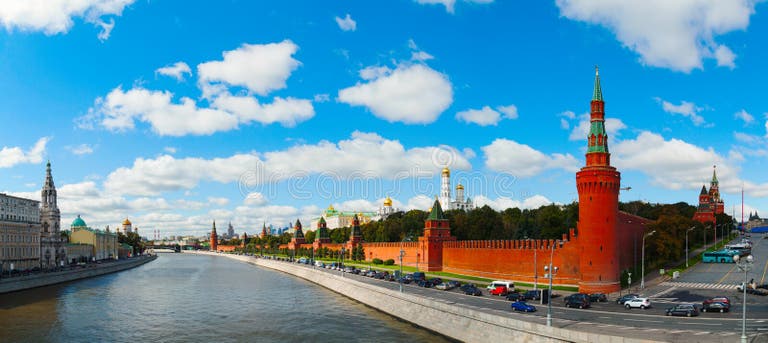 Panoramic Overview of Downtown Moscow with Kremlin Stock Image - Image ...