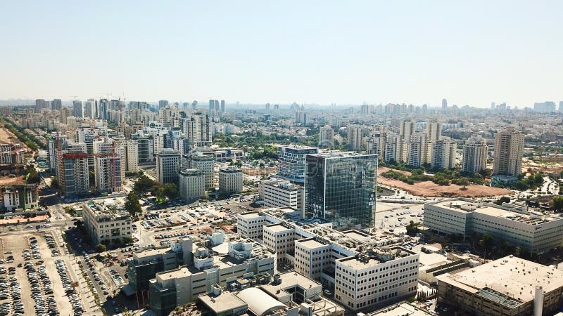 Panoramic of Petah Tikva editorial stock image. Image of town - 312092579