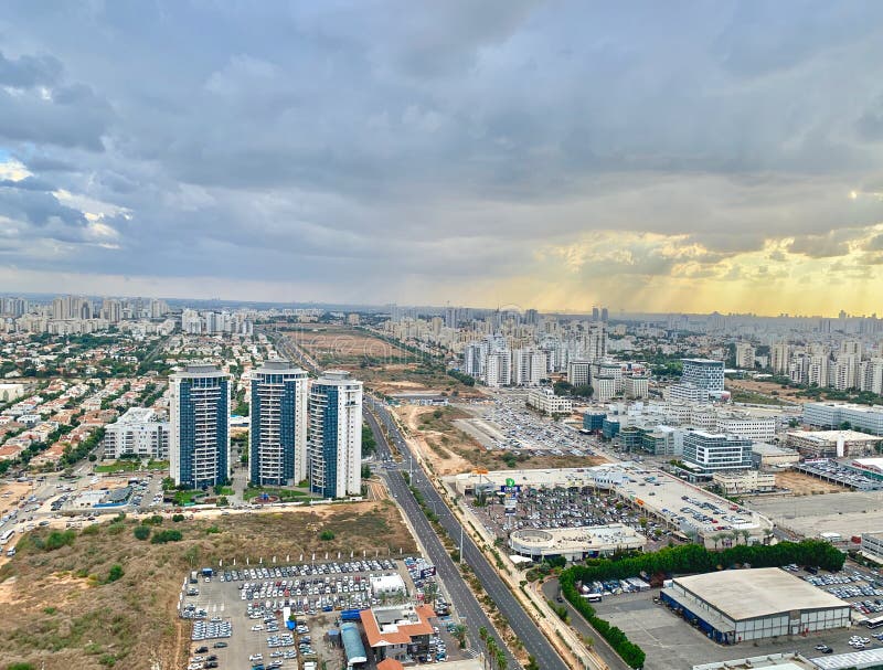 Panoramic of Petah Tikva stock photo. Image of panoramic - 312092964