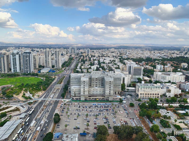 Panoramic of Petah Tikva editorial photo. Image of city - 312093046