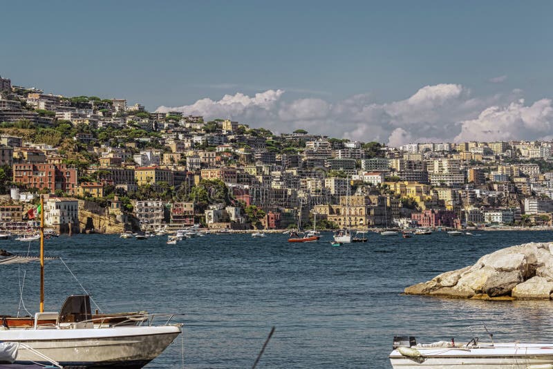 Landscape View of the Bay of Naples Stock Image - Image of outdoor ...