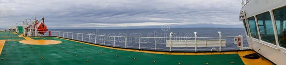 Panoramic Photo of Big Roro Ship Deck Stock Photo - Image of panoramic ...