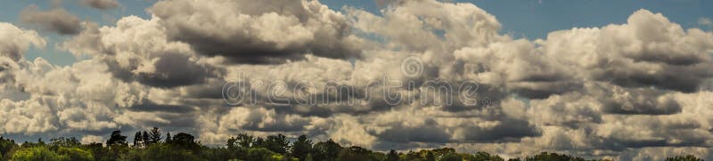 A Panoramic Photograph of a Dramatic Cloud-filled Sky Stock Image - Image of clouds, atmospheric ...