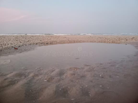 Panoramic Photography of Beach Puddles Stock Image - Image of beach, puddles: 326225533