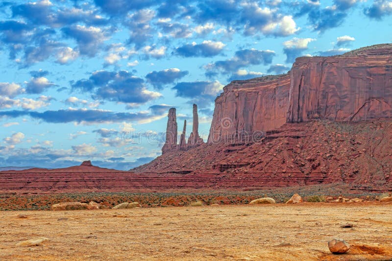 Panoramic Picture of the Glowing Red Geological Sandstone Formations in ...
