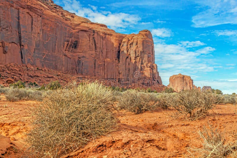Panoramic Picture of the Glowing Red Geological Sandstone Formations in ...