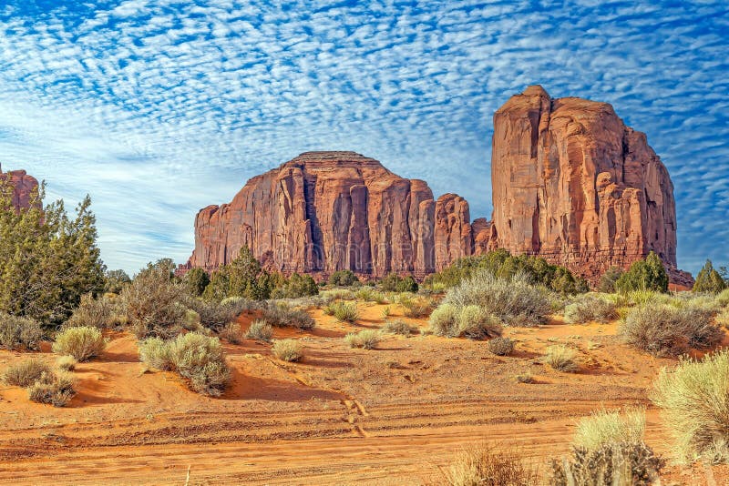 Panoramic Picture of the Glowing Red Geological Sandstone Formations in ...