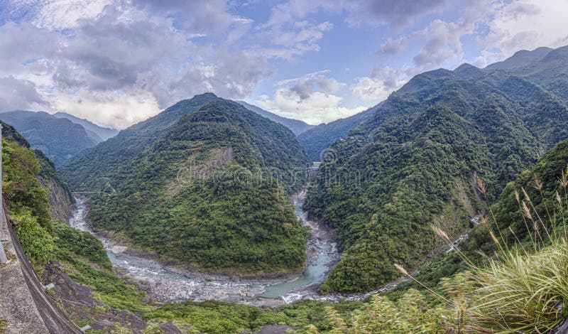 Panoramic Picture Over Typical Rough Landscape of the Taiwanese ...