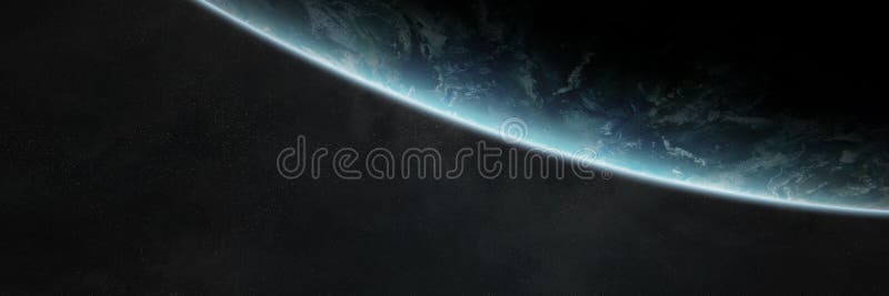 Panoramic Planet Earth Background. Panorama of Space View of the Globe ...