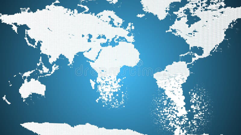 Panoramic Planet Map with Texture Surface in 4k Video. Stock Footage ...