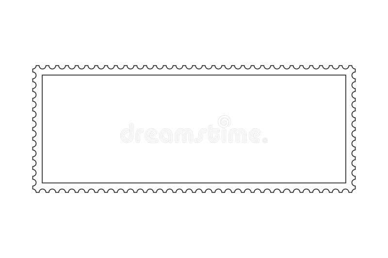 Panoramic Postage Stamp Outline Border Vector Stock Vector ...
