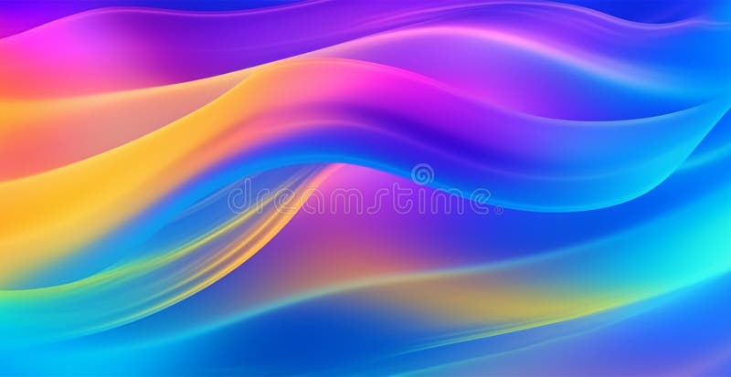 Panoramic Rainbow Background, Colorful Waves, Curved Lines - AI ...