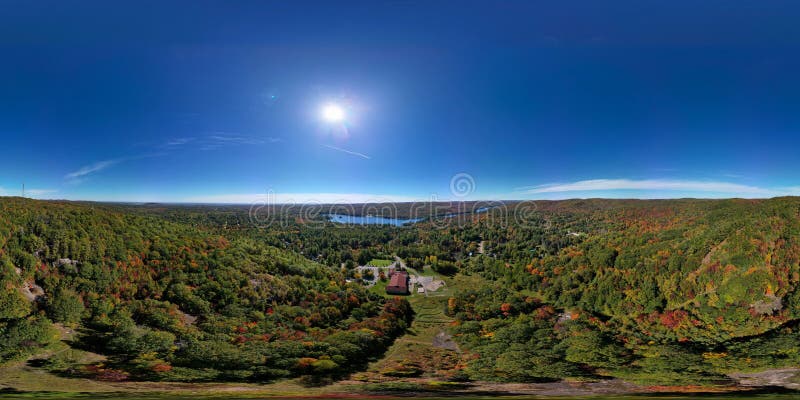 Panoramic of a Resort Surrounded by a Picturesque Nature with Dense ...