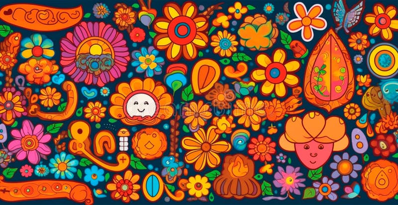 Panoramic Retro Animation Background of the 80s, Stylish Template - AI ...