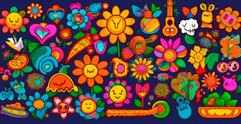 Panoramic Retro Animation Background of the 80s, Stylish Template - AI ...