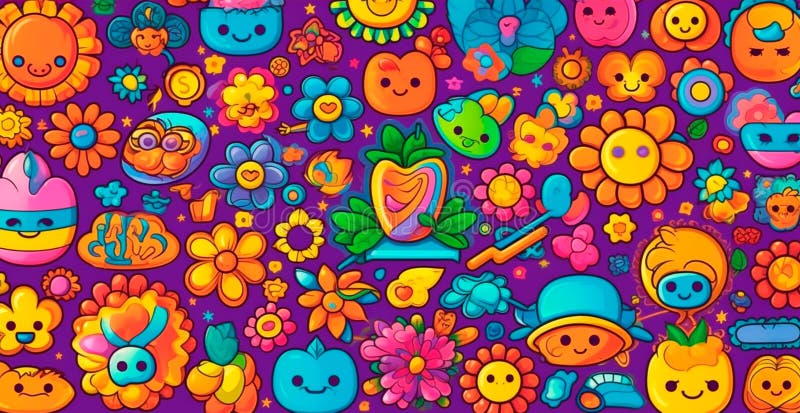 Panoramic Retro Animation Background of the 80s, Stylish Template - AI ...