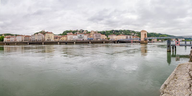 Panoramic Rhone River - Vienne, France Editorial Image - Image of ...