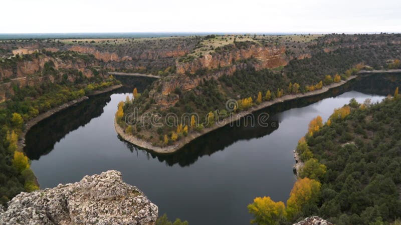 Panoramic River View with Rowing Teams Under Clear Sky Stock Video ...