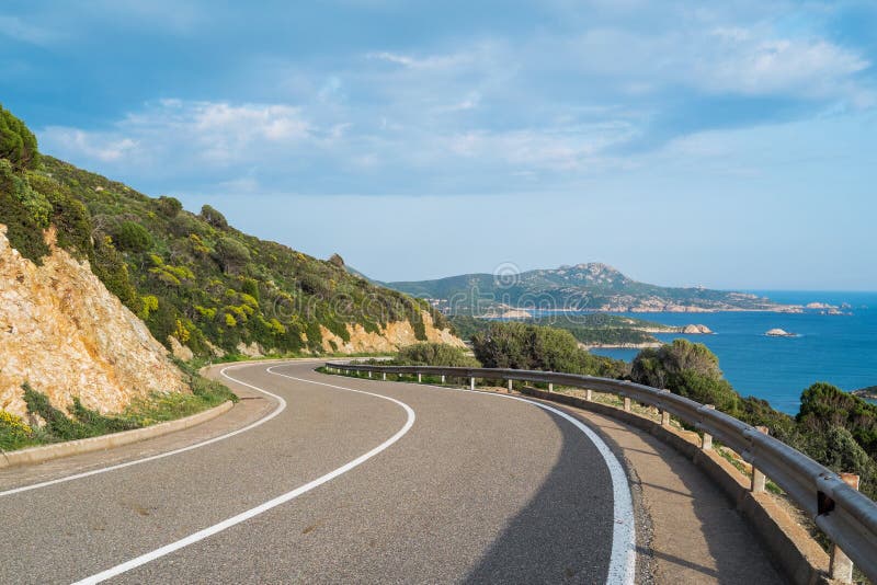 Panoramic road stock image. Image of trip, sardinien - 40643265