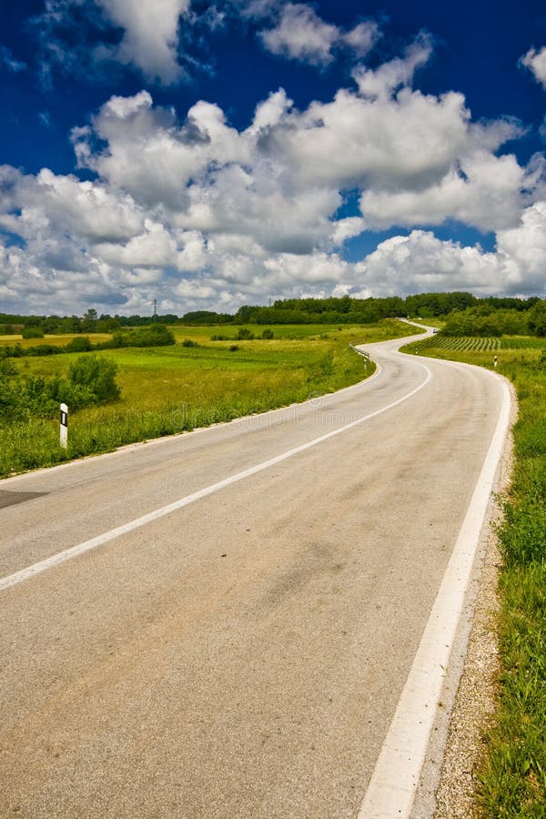 Panoramic Road in Inland of Istria Stock Image - Image of adriatic ...