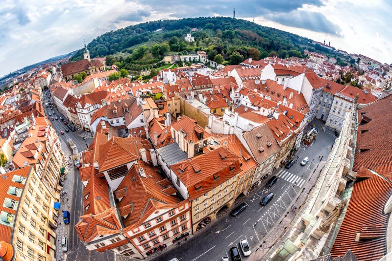 Panoramic Rooftop View Over Prague, Czech Republic Stock Image - Image ...