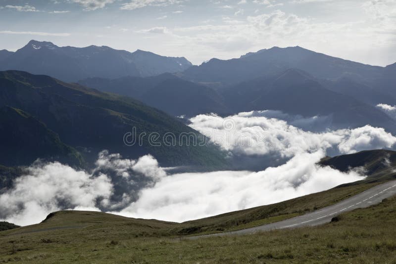 Panoramic Scene of the Pyrenees in France Stock Photo - Image of ...