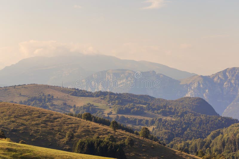 Panoramic Scenery in the Mountains of Italy. Stock Image - Image of ...