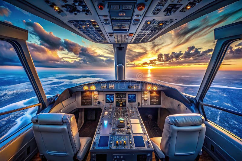 Panoramic Serenity from the Airbus A330 Cockpit a Masterclass in Modern ...