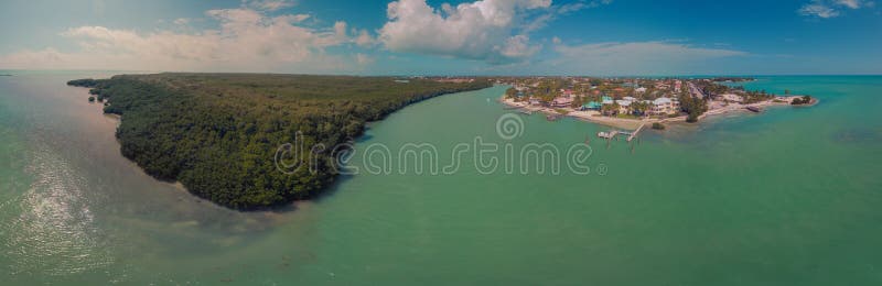 Panoramic Shot of the Beautiful Marathon Key Near the Florida Keys ...