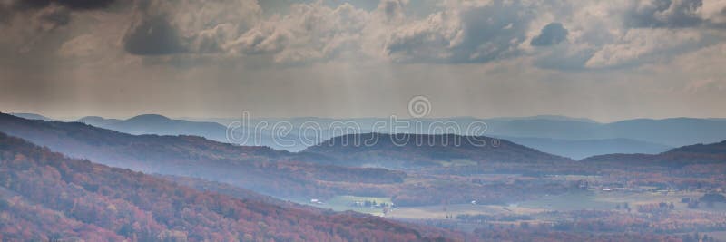 Panoramic Shot of Breathtaking Mountains of West Virginia Under a ...