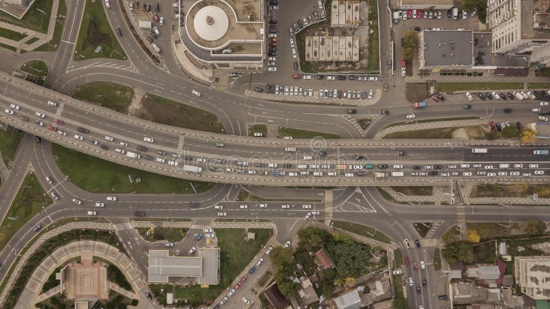 Aerial View of the Road Junction, Intersections, Roads, Bridges Stock ...