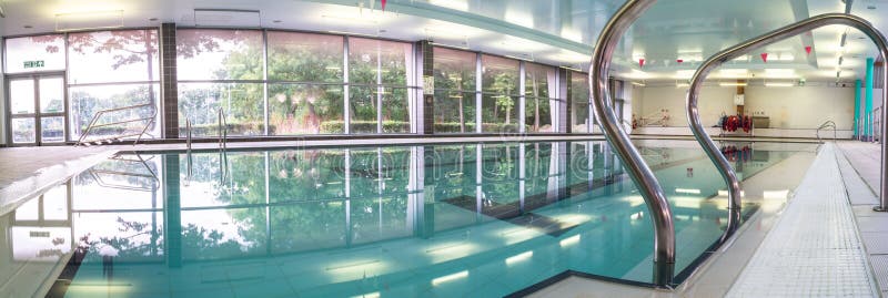 Panoramic Shot of the Indoor Swimming Pool of Corby International ...