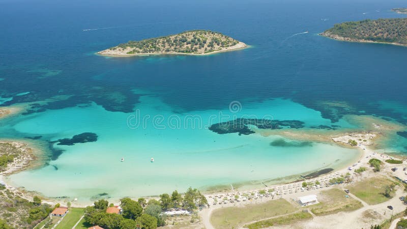 Panoramic Shot of an Island with a Stunning Shoreline Stock Photo ...