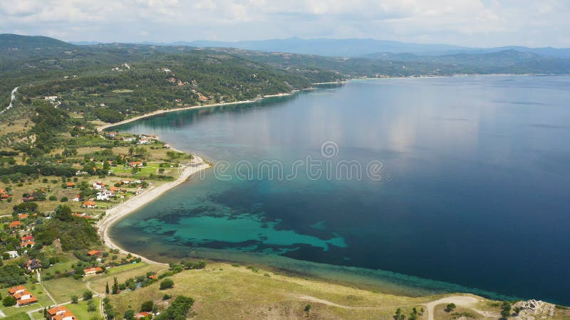 Panoramic Shot of an Island with a Stunning Shoreline Stock Image ...