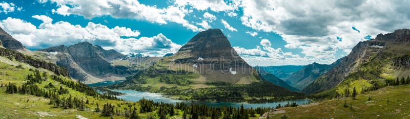 Panoramic Shot of a Mountain in the Distance in Montana Stock Photo ...