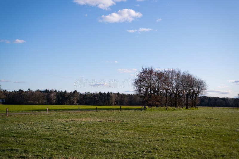A Panoramic Shot of the Northern German Countryside on a Bright Sunny ...