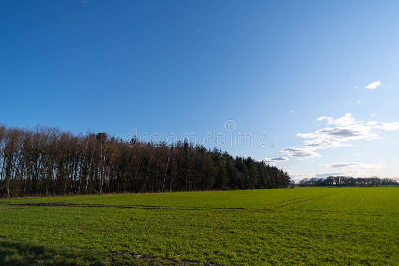 A Panoramic Shot of the Northern German Countryside on a Bright Sunny ...