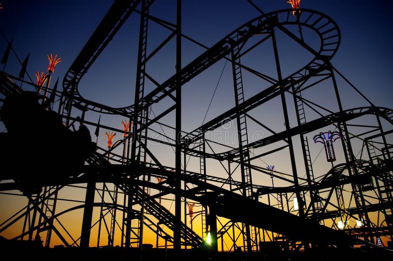 Roller coaster stock photo. Image of yell, game, funfair - 106377268