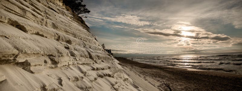 A Sharp Slope in the Terrain. a Sand Dune Seen from the Side, with Its ...