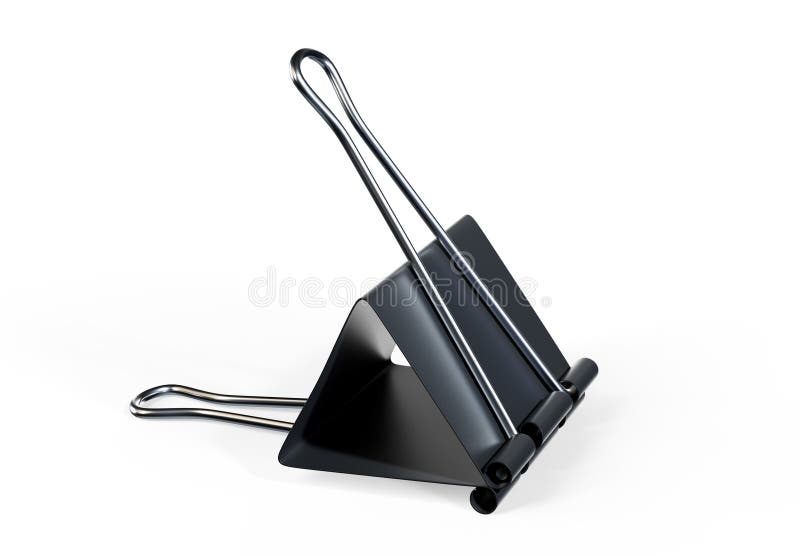 Panoramic Shot of Stacks of Blank Paper with Metal Binder Clips on ...