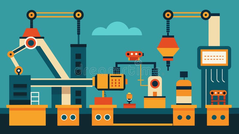 A Panoramic Shot of a Stateoftheart Microfactory Setup Featuring ...