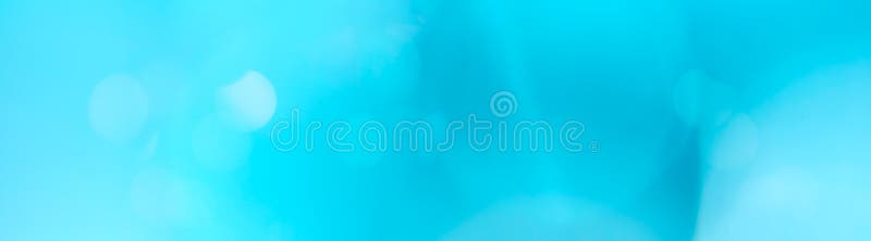 Panoramic Simple Light Cerulean Blue Bokeh Background Stock Image ...