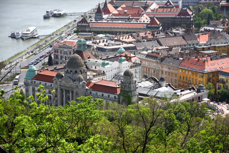Panoramic, Skyline Cityscape View of Buda Side of Budapest Stock Image ...