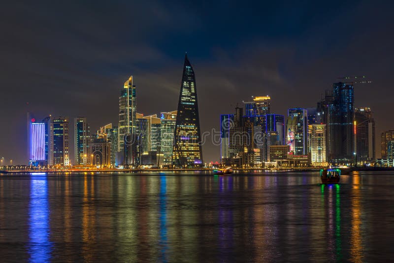 Panoramic Doha Sky Line Qatar Editorial Image - Image of financial ...