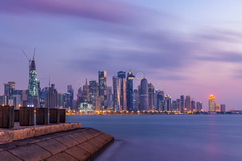 Doha Sky Line stock image. Image of life, environment - 231605741