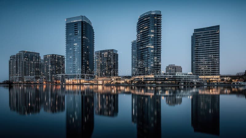 Panoramic Skyline and Modern Commercial Buildings with Empty Asphalt ...