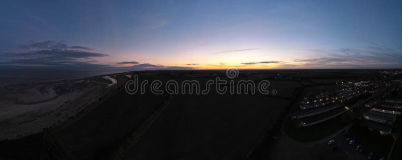 Panoramic Skyline Sunset View Lowestoft Stock Photo - Image of skyline ...