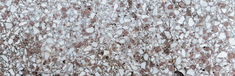 Panoramic Stone Wall Made of Marble Chips of Different Sizes, Shapes ...