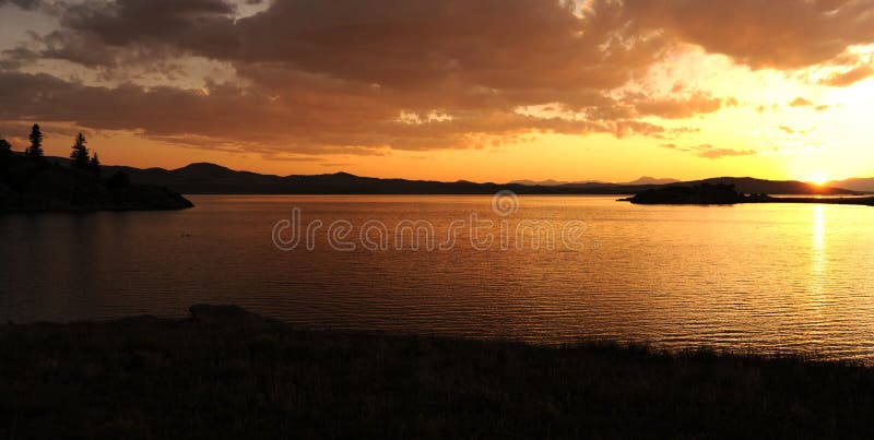 Panoramic Sunset stock photo. Image of state, clouds - 25962704